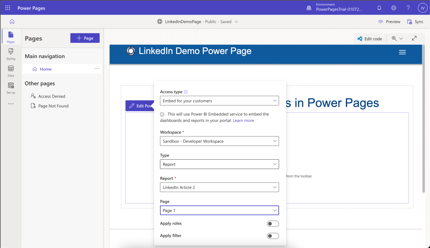 Share Power BI Reports with External Users using Power Pages and Power ...
