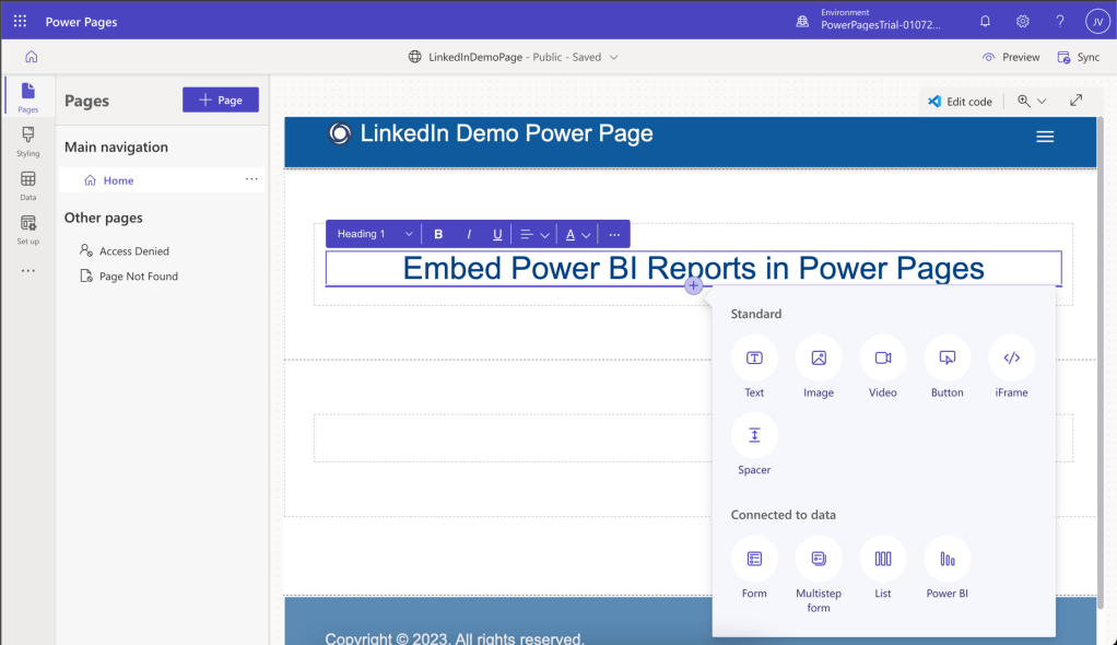 Share Power BI Reports with External Users using Power Pages and Power ...