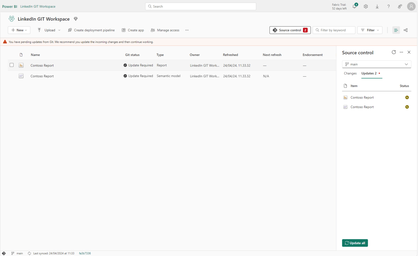 Simple Version Control in Fabric / Power BI with GIT Integration – a ...