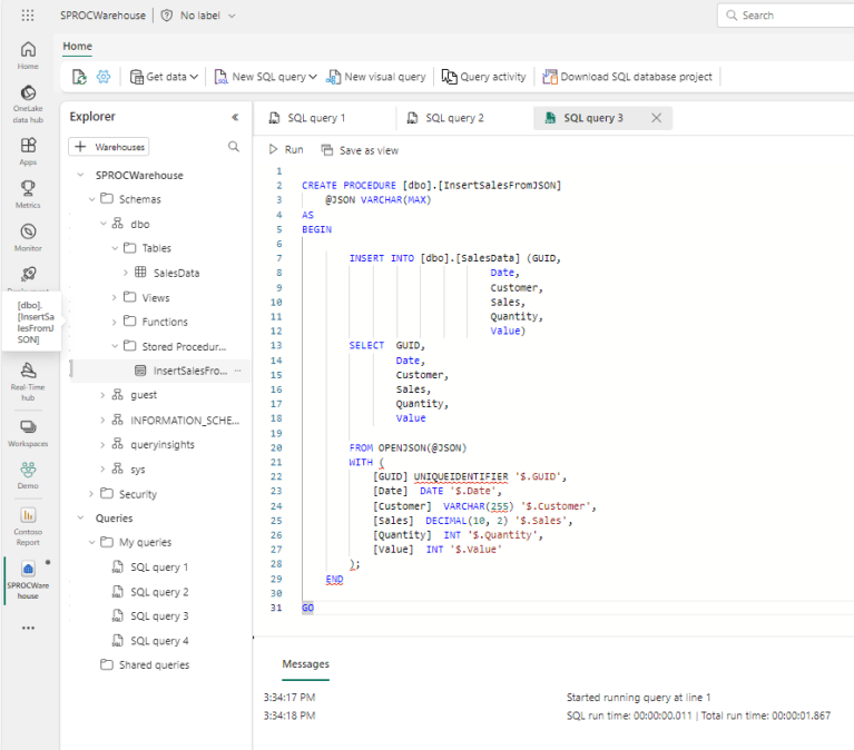 Combining Power Apps & Stored Procedures in Fabric Data Warehouse ...