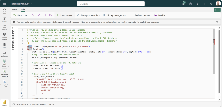 Guide: Native Power BI Write-Back in Fabric with Translytical Task ...