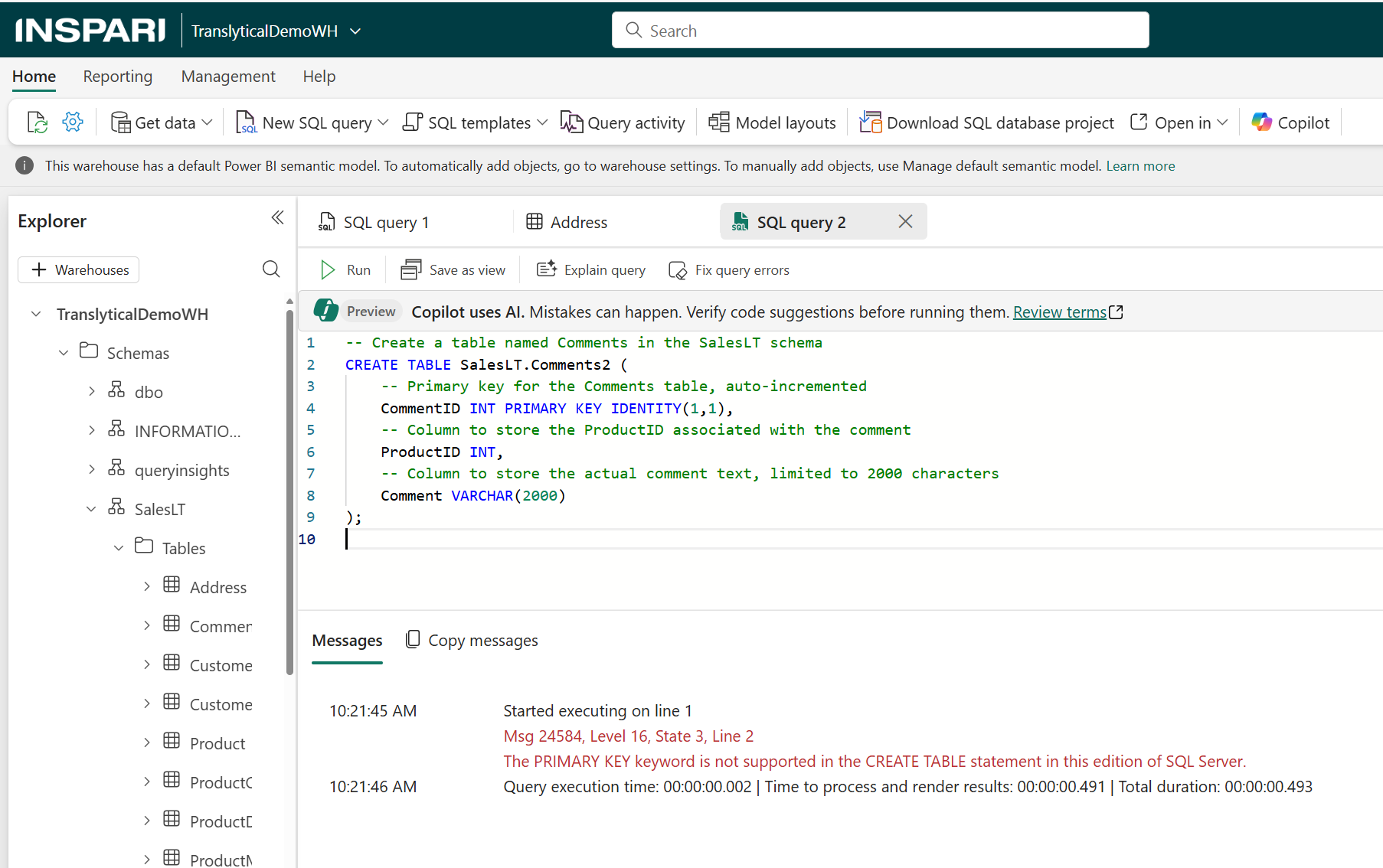 Fabric Data Warehouse as write-back destination for Translytical Task ...